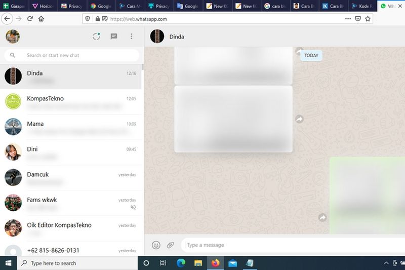 Cara Blur Tampilan WhatsApp Web agar Tidak Mudah Diintip Orang - Haluan ...